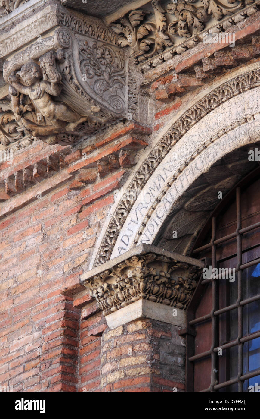 Closeup of Tower of Monzone in Rome, Italy Stock Photo - Alamy