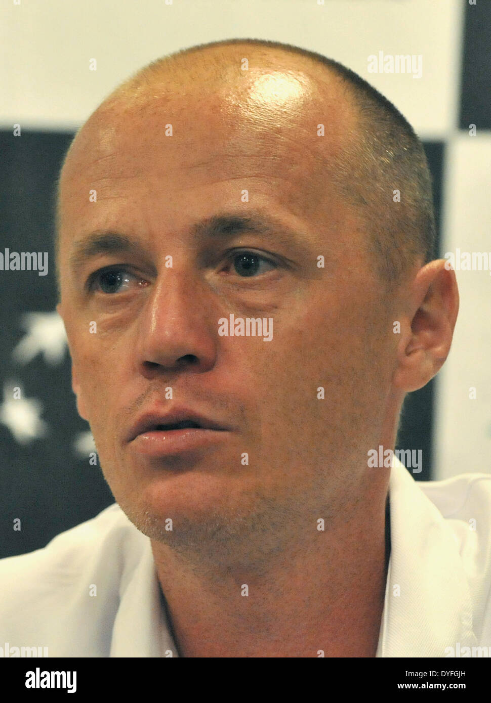 Ostrava, Czech Republic. 16th Apr, 2014. Non playing captain of Czech ...