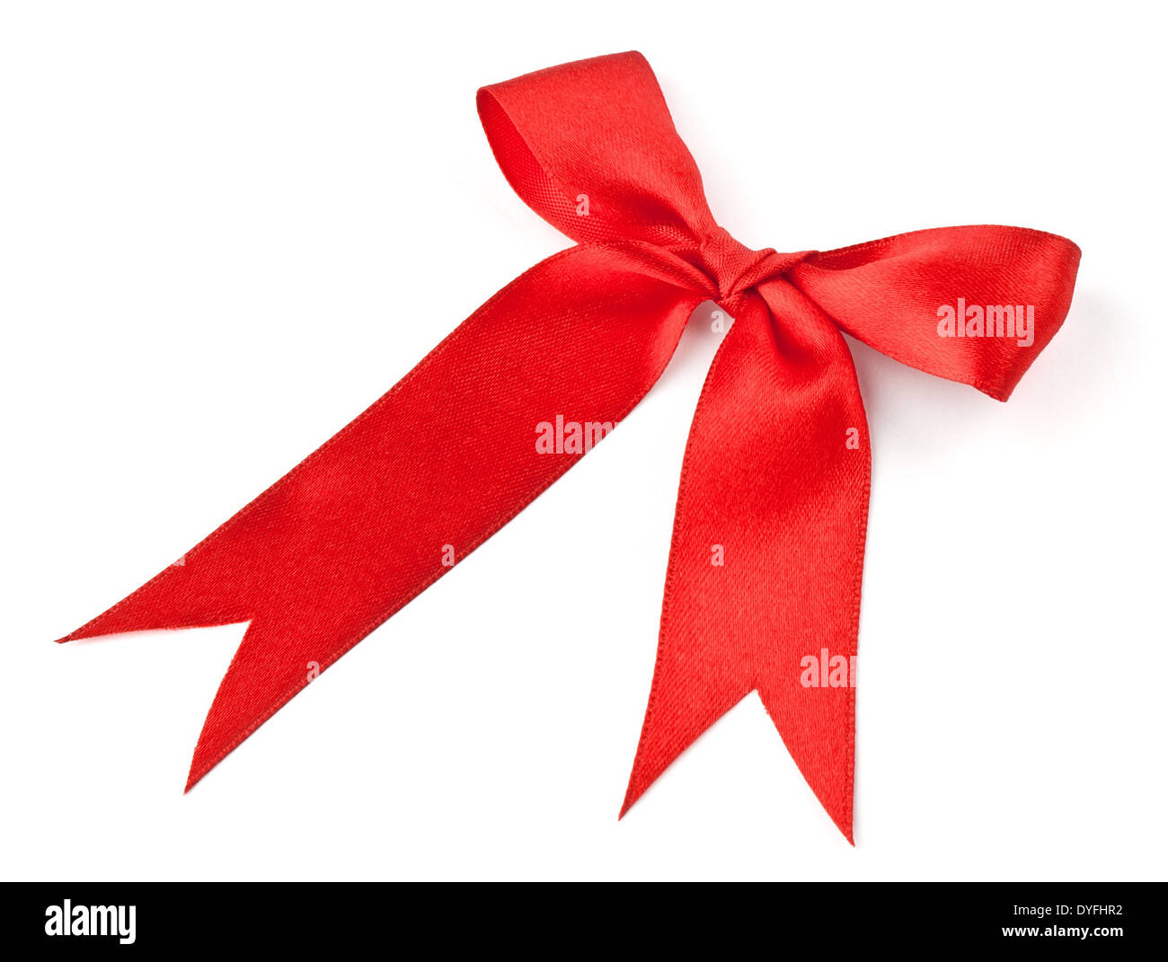 Red ribbon on white background Stock Photo - Alamy