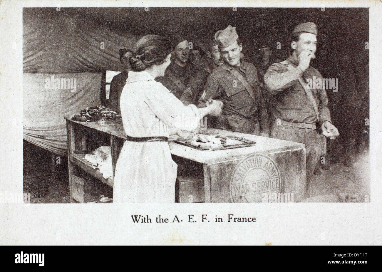 This image depicts members of the American Expeditionary Force (A.E.F ...