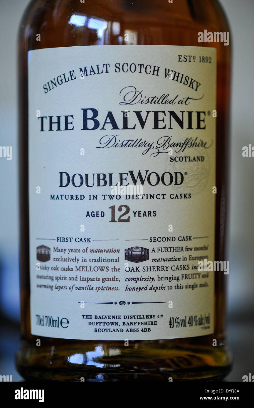 Bottle of The Balvenie DoubleWood Single Malt Scotch Whisky aged 12 ...