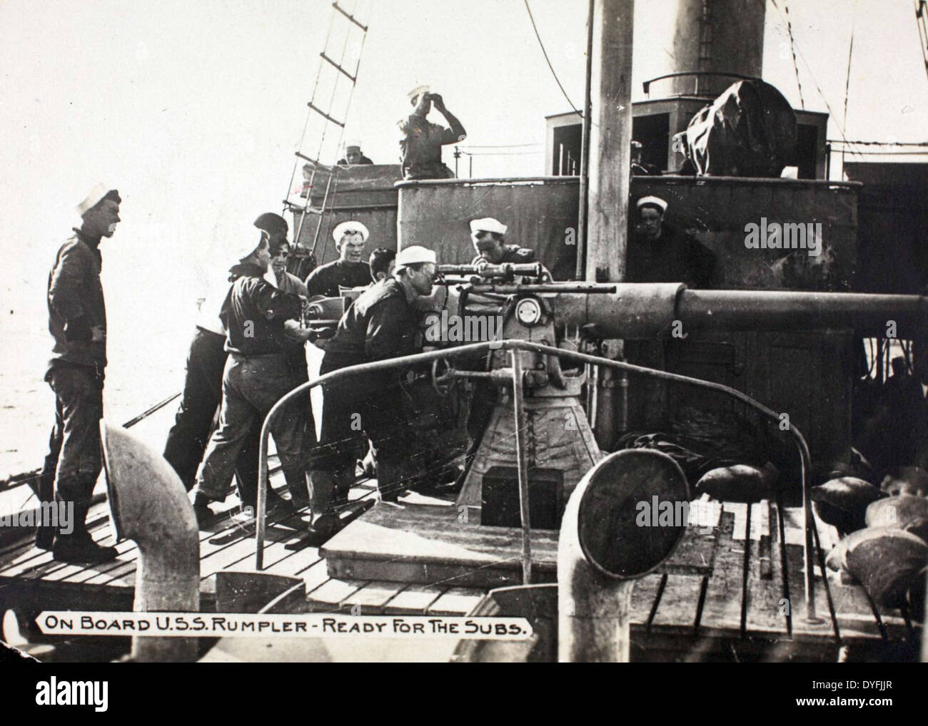 This image captures a German Rumpler aircraft, aboard the U.S.S ...