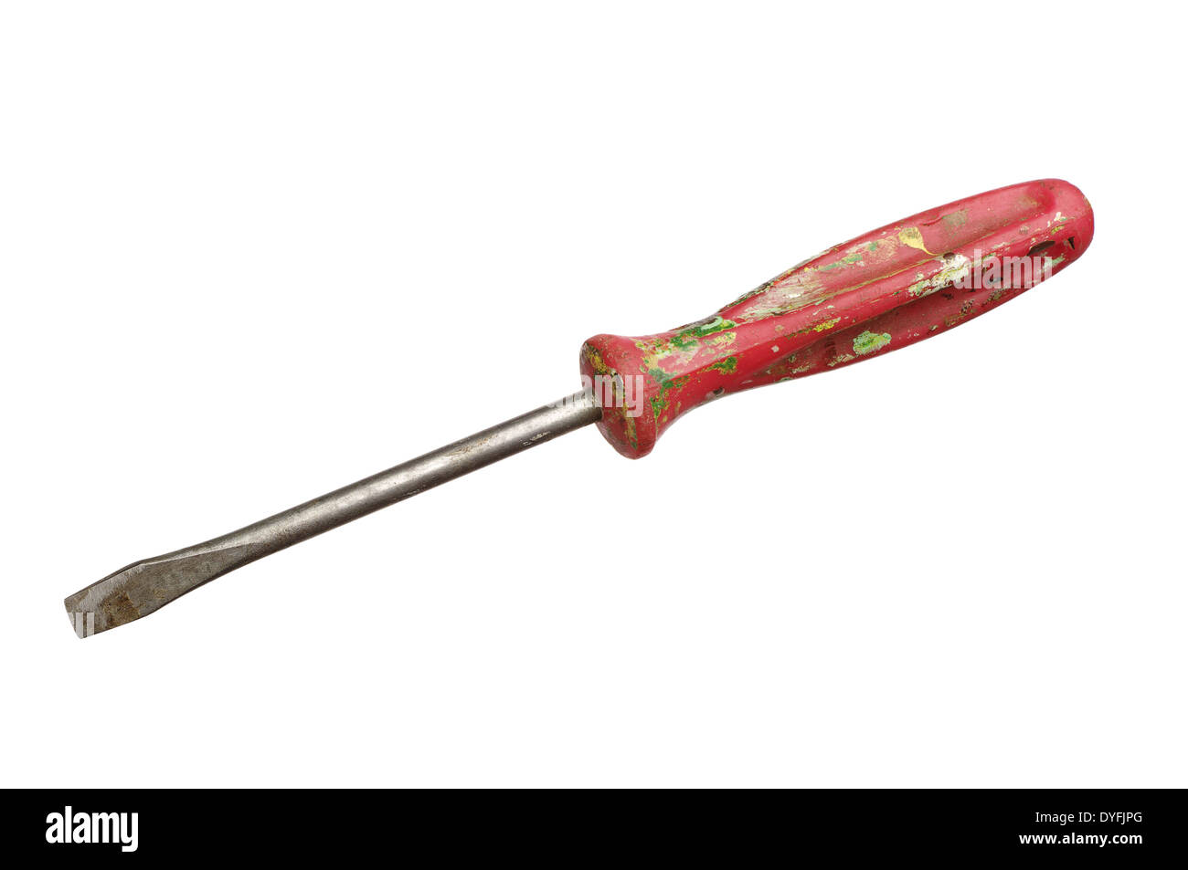 Old screwdriver isolated on white background Stock Photo - Alamy