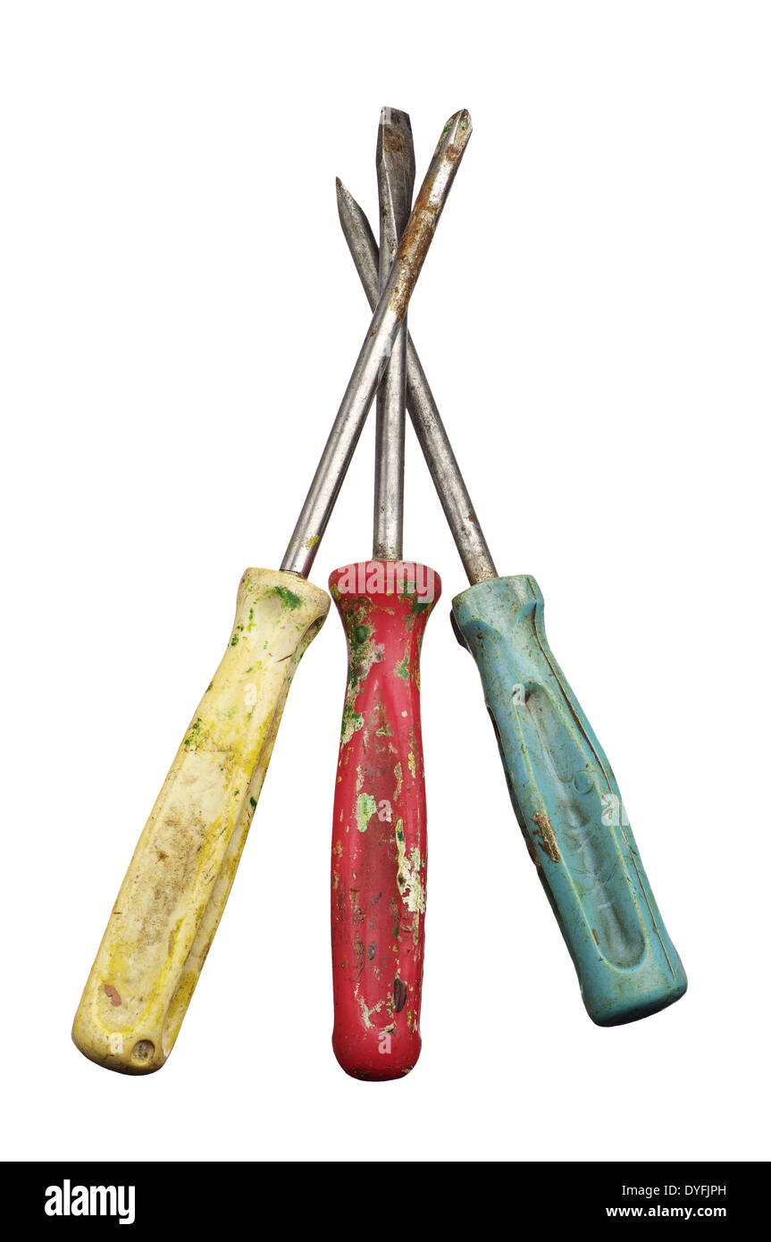 Old screwdrivers hi-res stock photography and images - Alamy