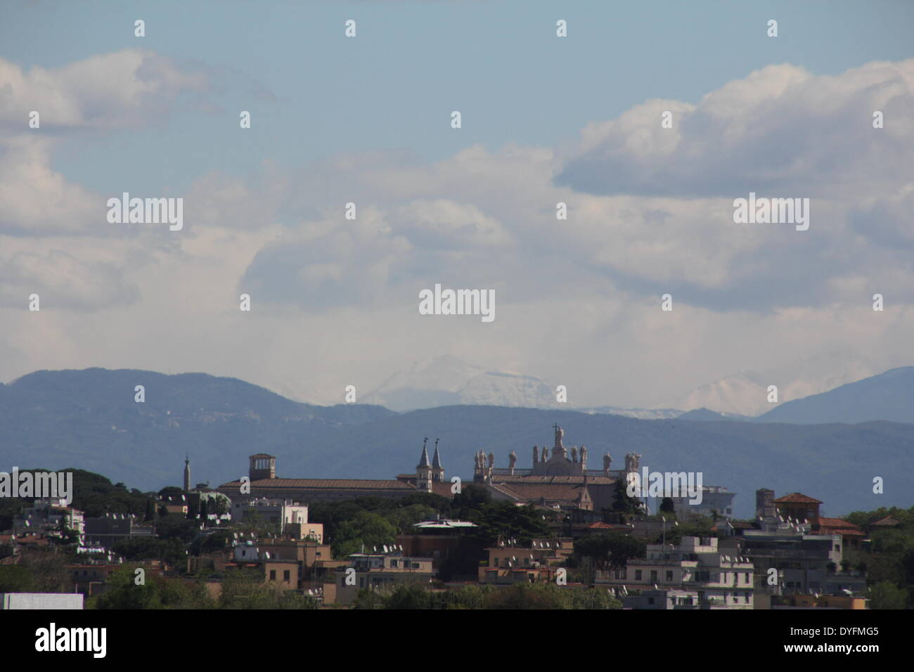 Rome, Italy. 16th April 2014. The extremely cold northerly tramontana ...