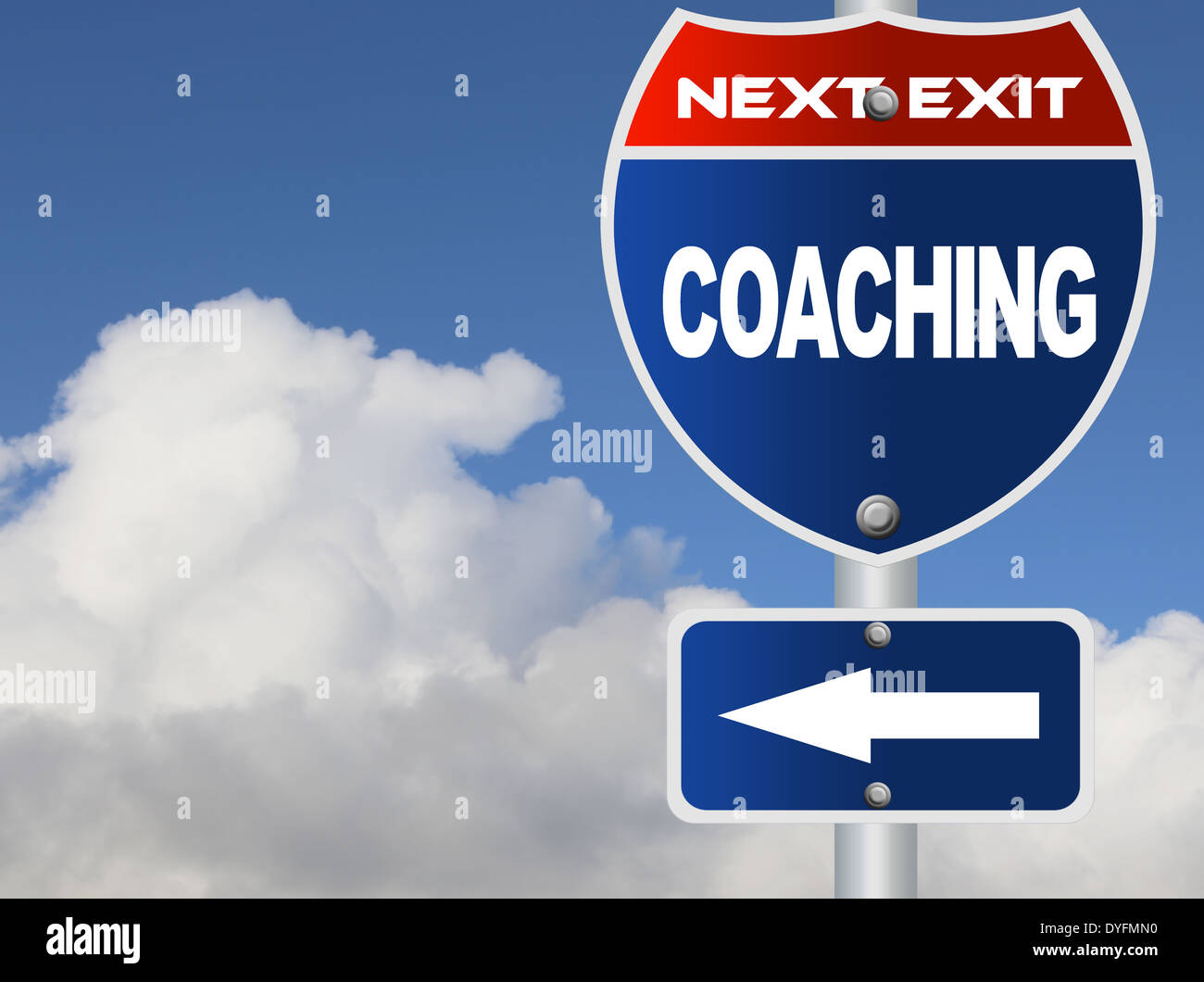 Coaching road sign Stock Photo - Alamy
