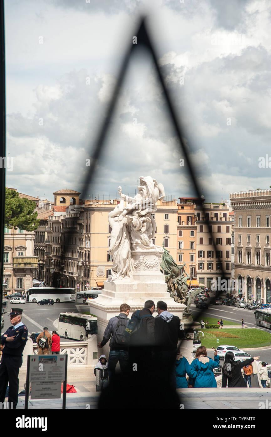 Photograph taken with a wide aperture from the Victor Emmanuel Palace ...