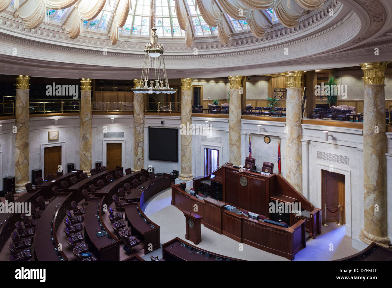 USA, Arkansas, Little Rock, Arkansas State Capitol, Chamber of the ...