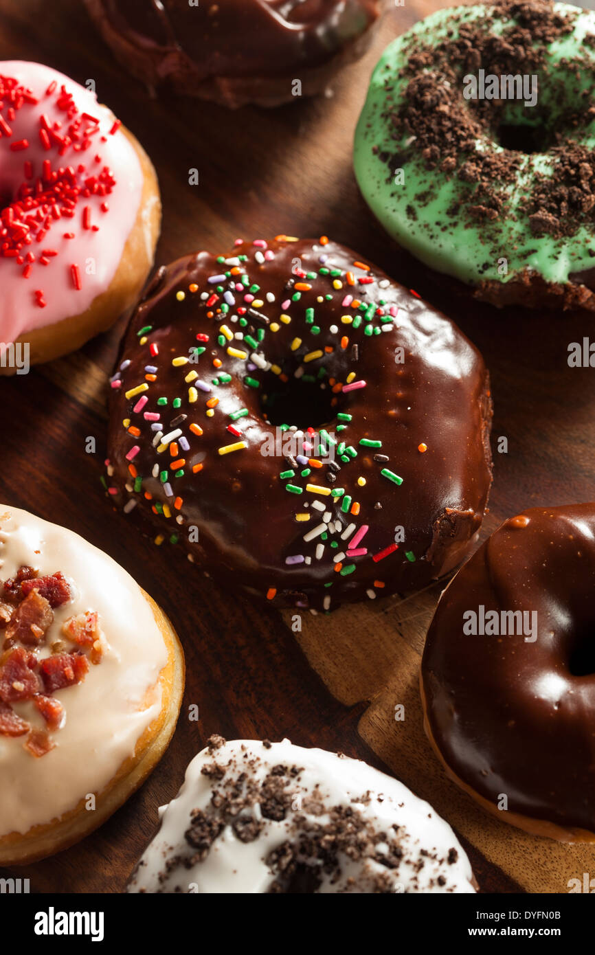 Fresh baked assorted donuts hi-res stock photography and images - Alamy