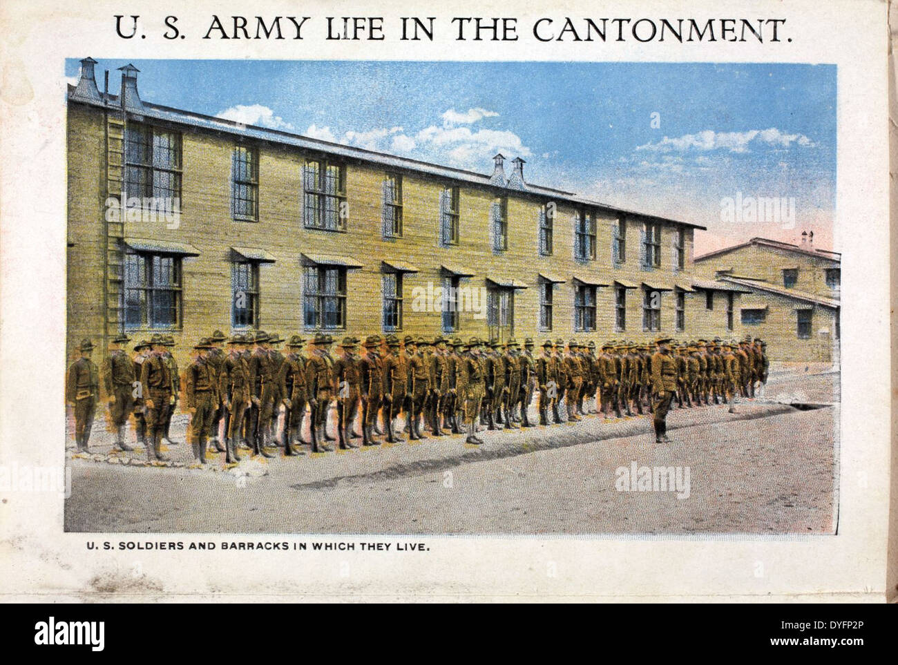 A photograph showing U.S. soldiers in their barracks, offering a ...