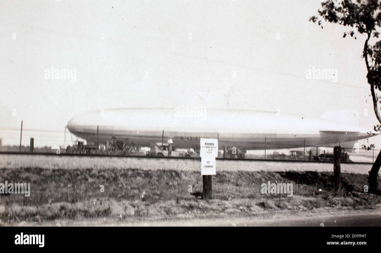 This image features the German airship LZ 127 Graf Zeppelin, one of the ...