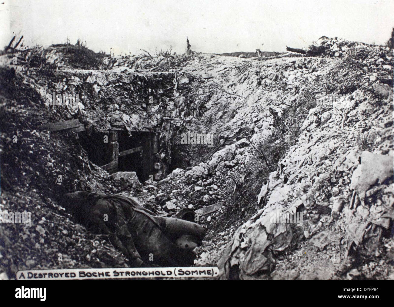 'A Destroyed Boche Stronghold (Somme)' is a historical photograph ...