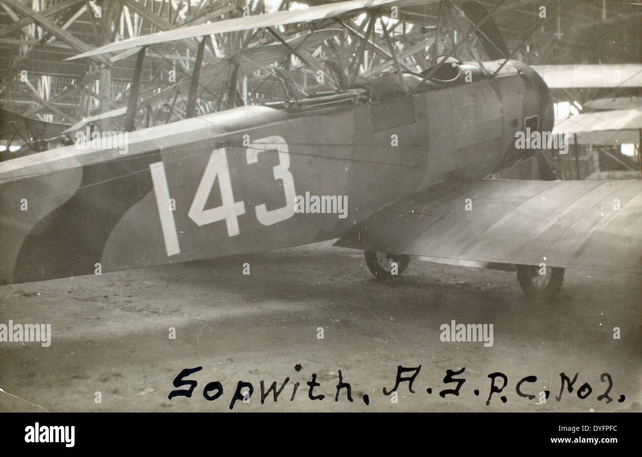 This photograph features a Sopwith aircraft at the Aircraft Service and ...