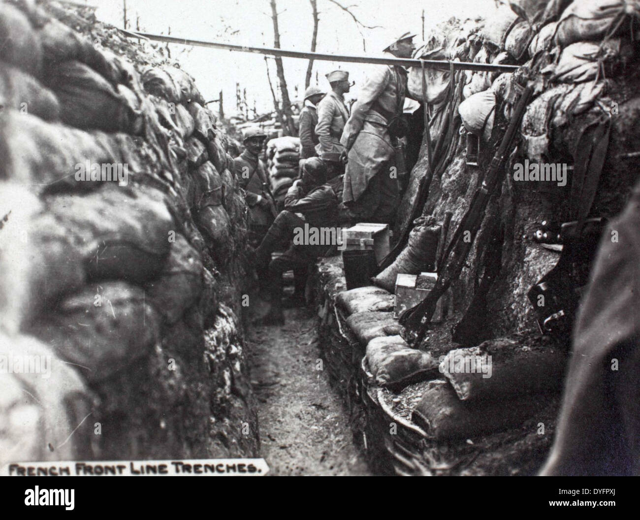 The French front line trenches during World War I were critical to the ...