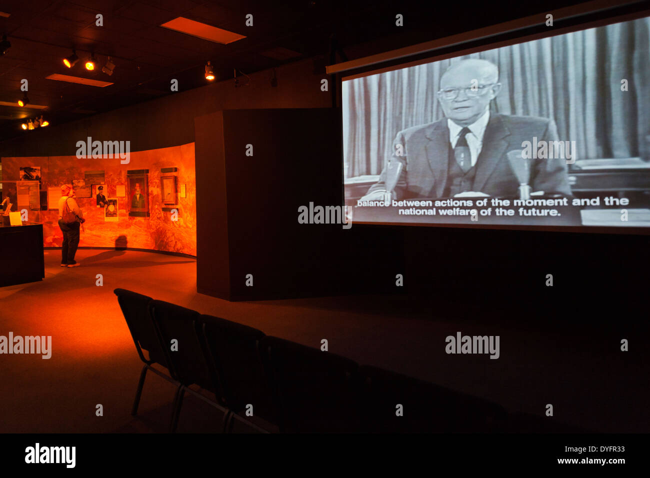 USA, Kansas, Abilene, Eisenhower Presidential Library area, site ...