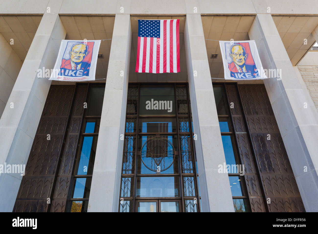 USA, Kansas, Abilene, Eisenhower Presidential Library area, site ...