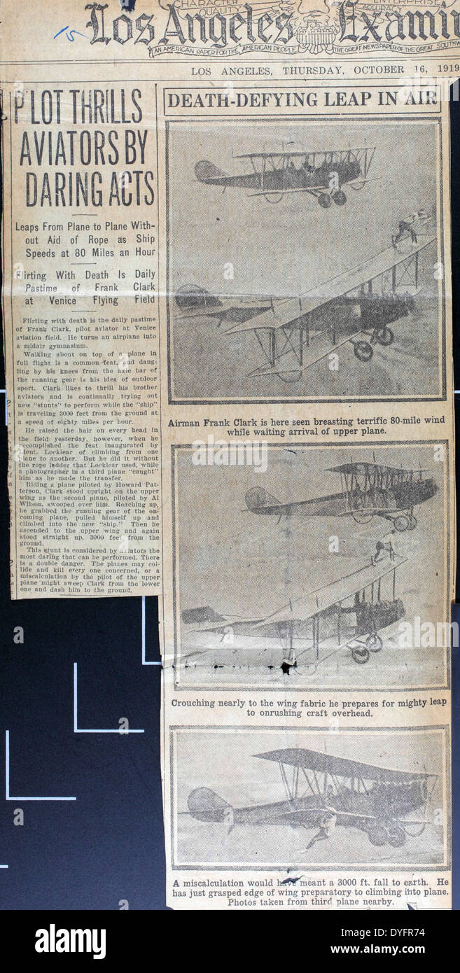 This photo from Frank Clarke’s album showcases his barnstorming days at ...