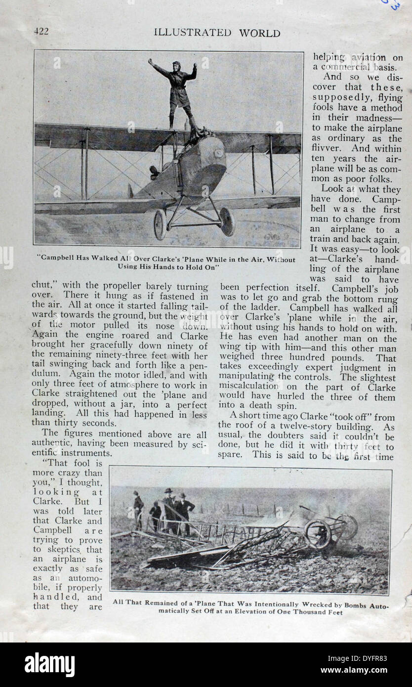 Frank Clarke was a famous barnstormer and stunt pilot known for his ...