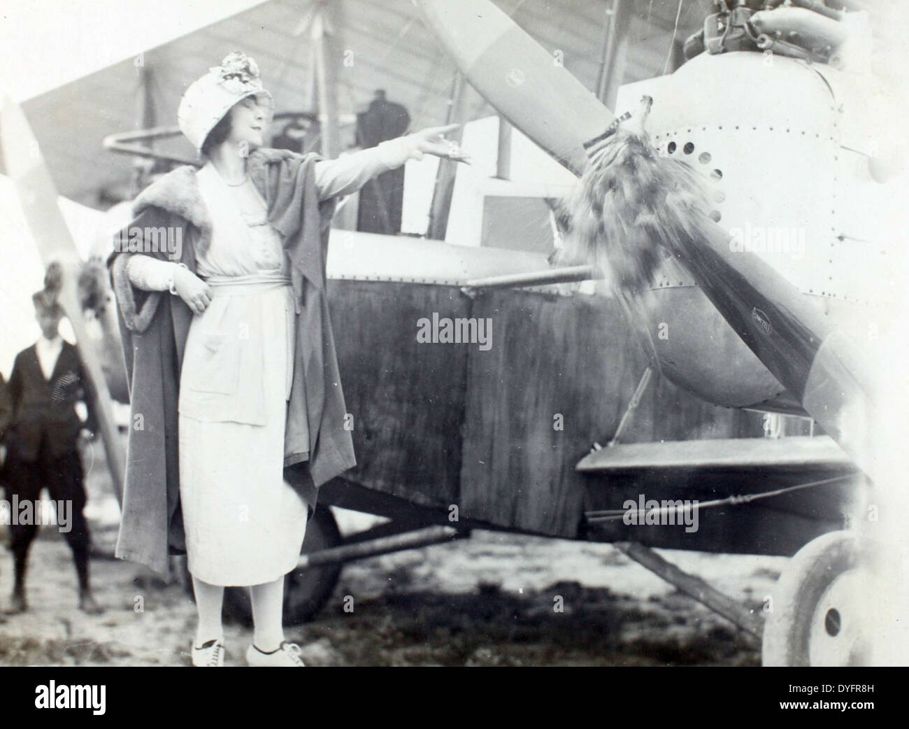 This image from Frank Clarke's album captures a stunt flying ...