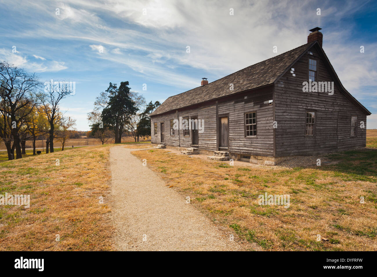 USA, Kansas, Hanover, Hollenburg Pony Express Station State Historic ...