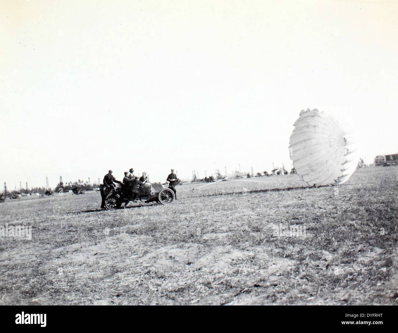 This photograph shows Frank Clarke, a famous barnstormer and stunt ...