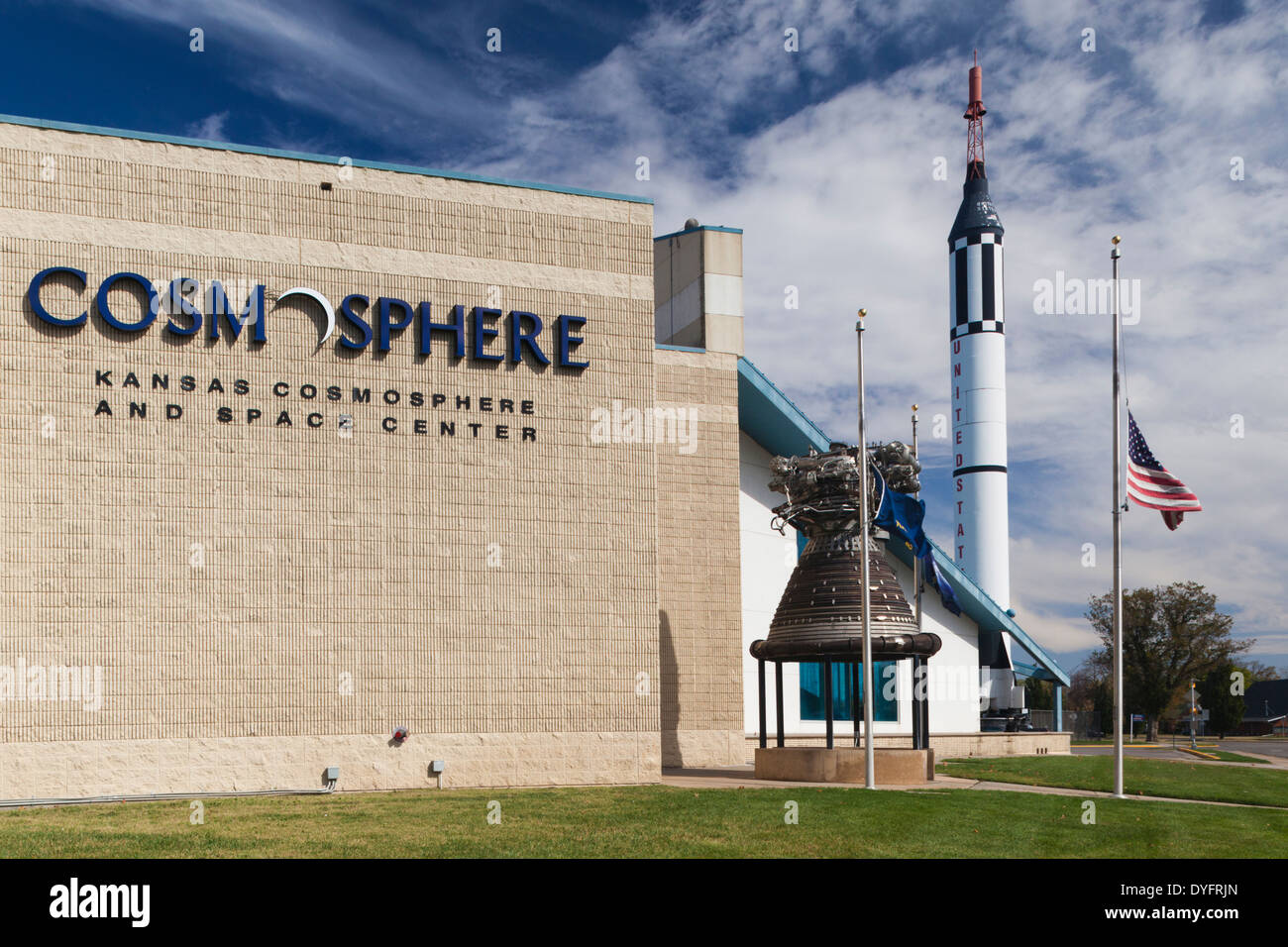 USA, Kansas, Hutchinson, Kansas Cosmosphere and Space Center exterior ...