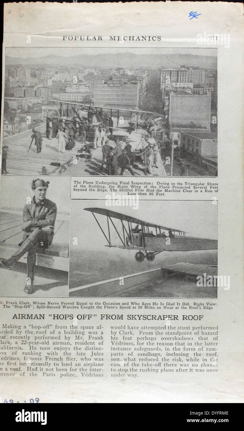 Frank Clarke was a well-known barnstormer and stunt pilot during the ...