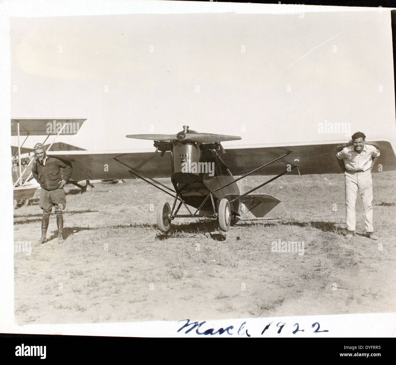 This photo captures Frank Clarke, a famous barnstormer and stunt pilot ...