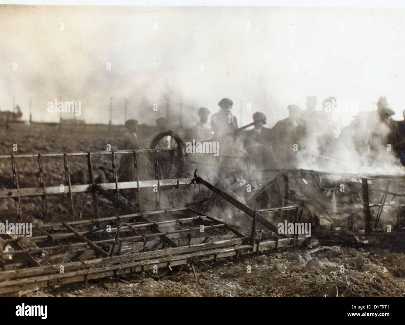 This photograph from Frank Clarke’s album shows him performing a stunt ...