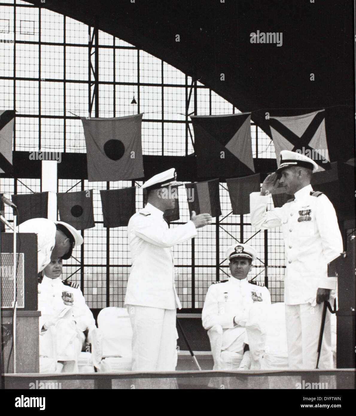 RADM Karaberis - Change of Command Ceremony Stock Photo - Alamy