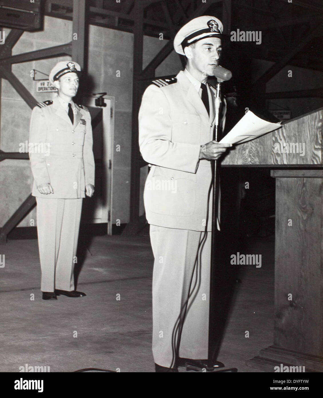 This image documents the change of command ceremony at NAS Atsugi ...