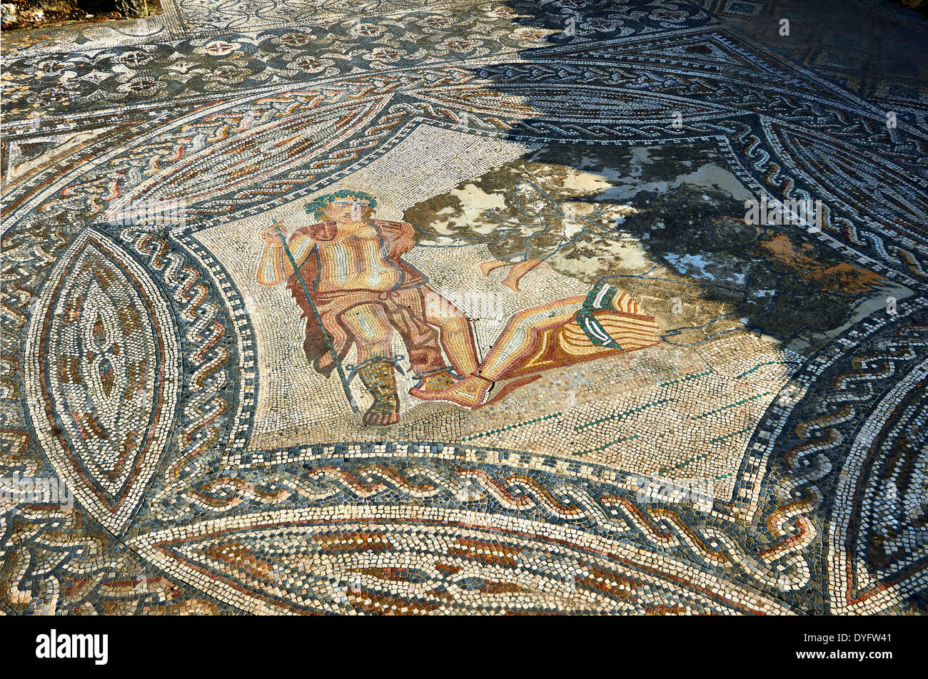 Roman Mosaics of Bacchus encountering Ariadne from the House of the ...