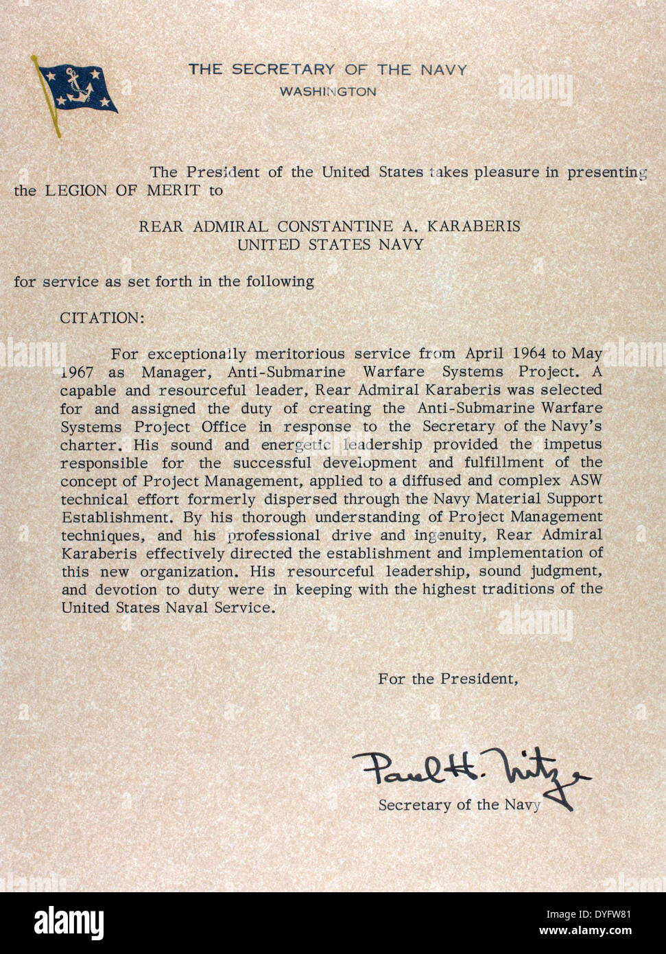 Legion of merit award hi-res stock photography and images - Alamy