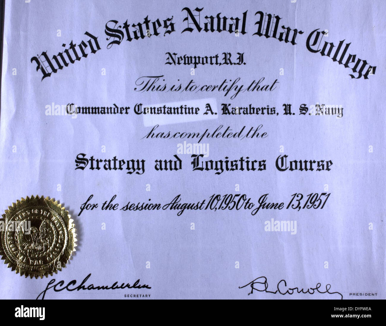Certificate upon completion of the Strategy & Logistics Course Stock ...
