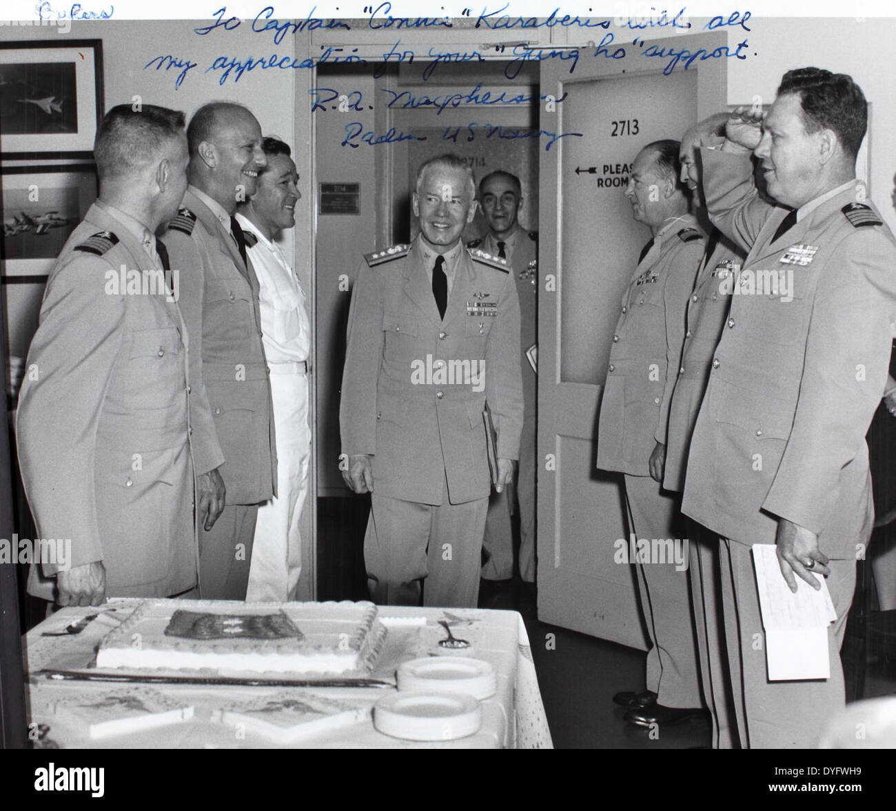 To CAPT ""Connie"" Karaberis from RADM MacPherson Stock Photo - Alamy