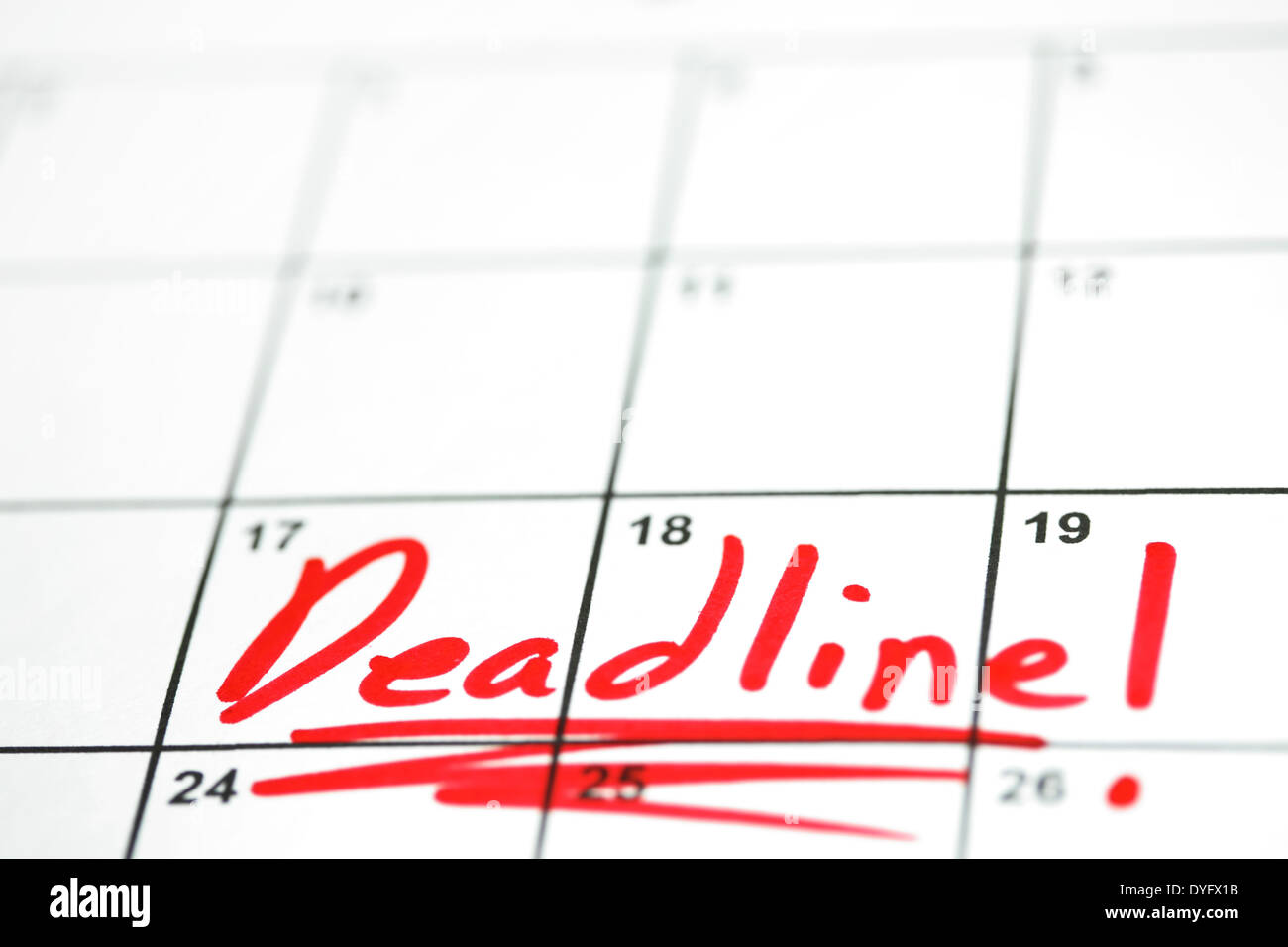Date of calender hi-res stock photography and images - Alamy