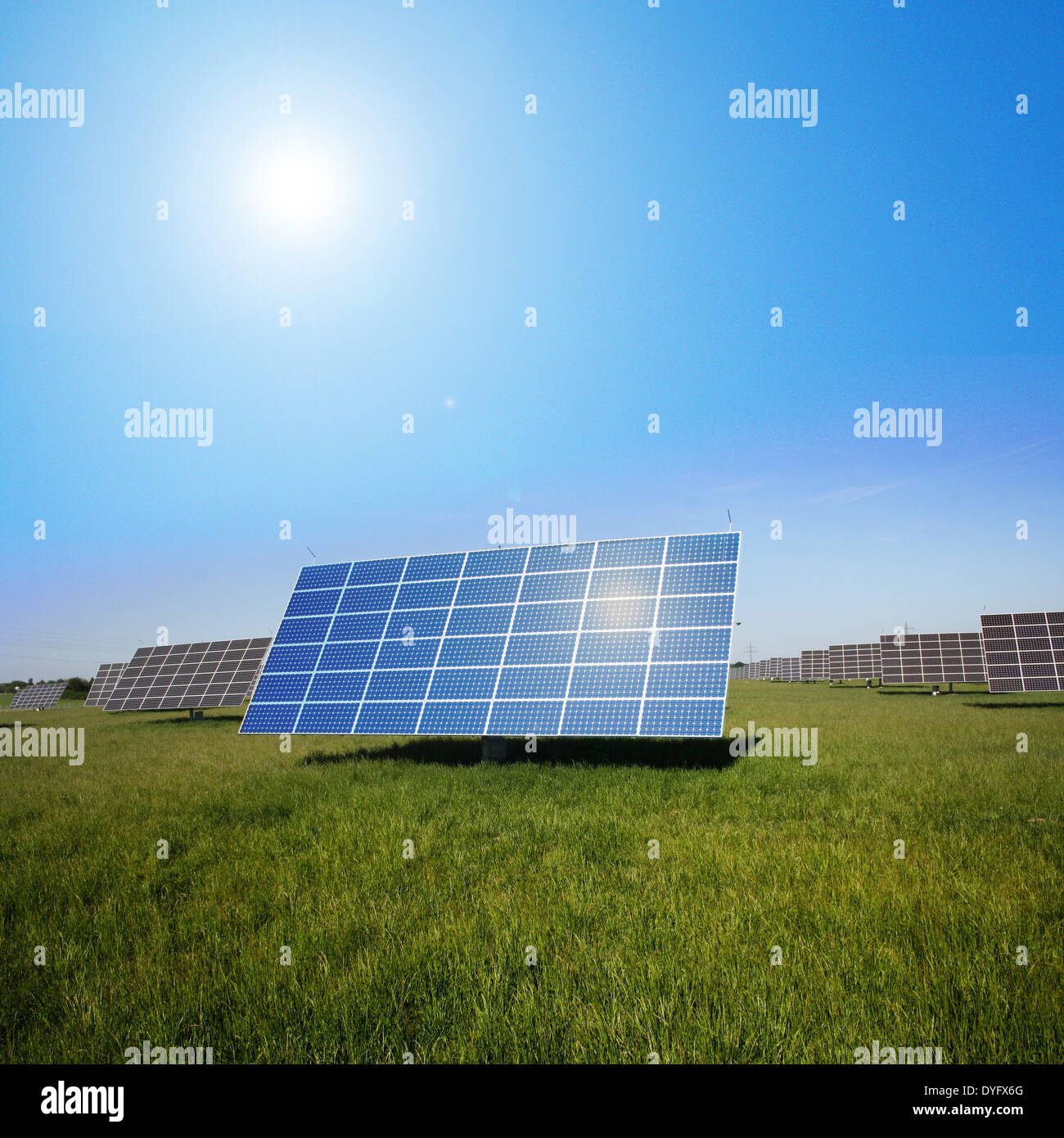 solar panels to generate electricity Stock Photo - Alamy