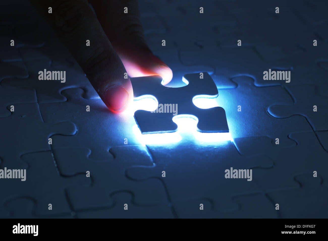 Last puzzle piece Stock Photo - Alamy