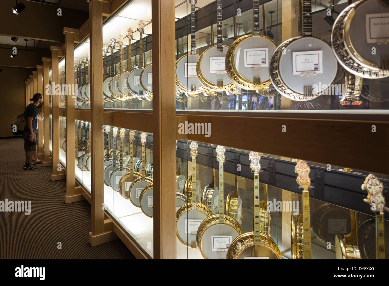 USA, Oklahoma, Oklahoma City, American Banjo Museum, banjos Stock Photo ...