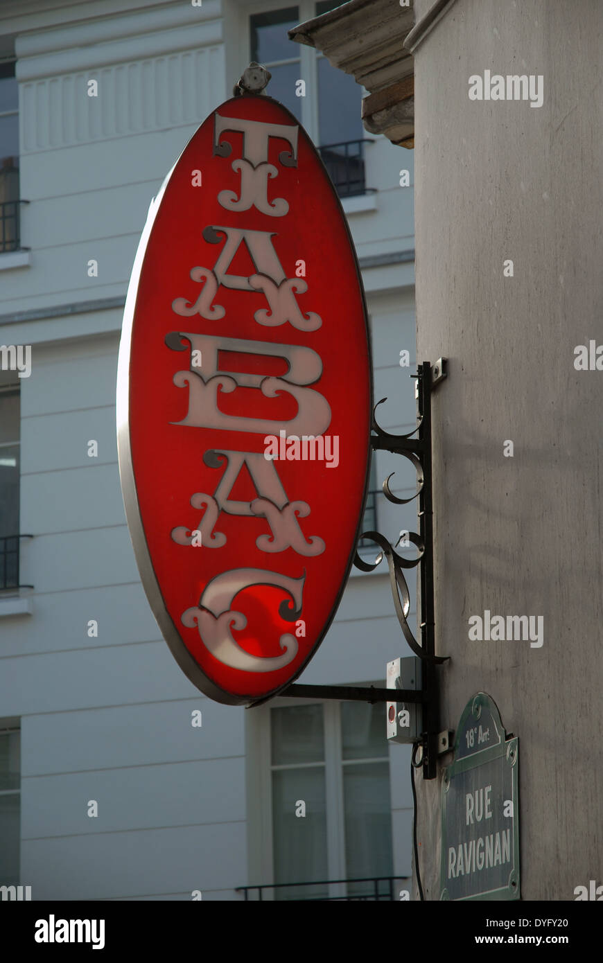 Tabac sign, Paris, France Stock Photo - Alamy