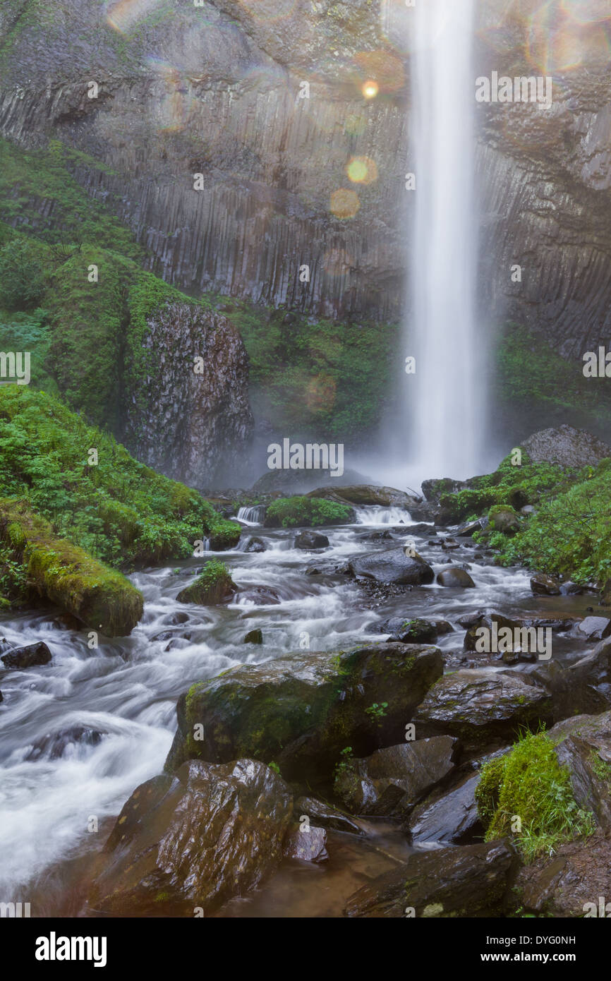 beautiful spring time waterfalls in the Columbia Gorge, Oregon Stock ...