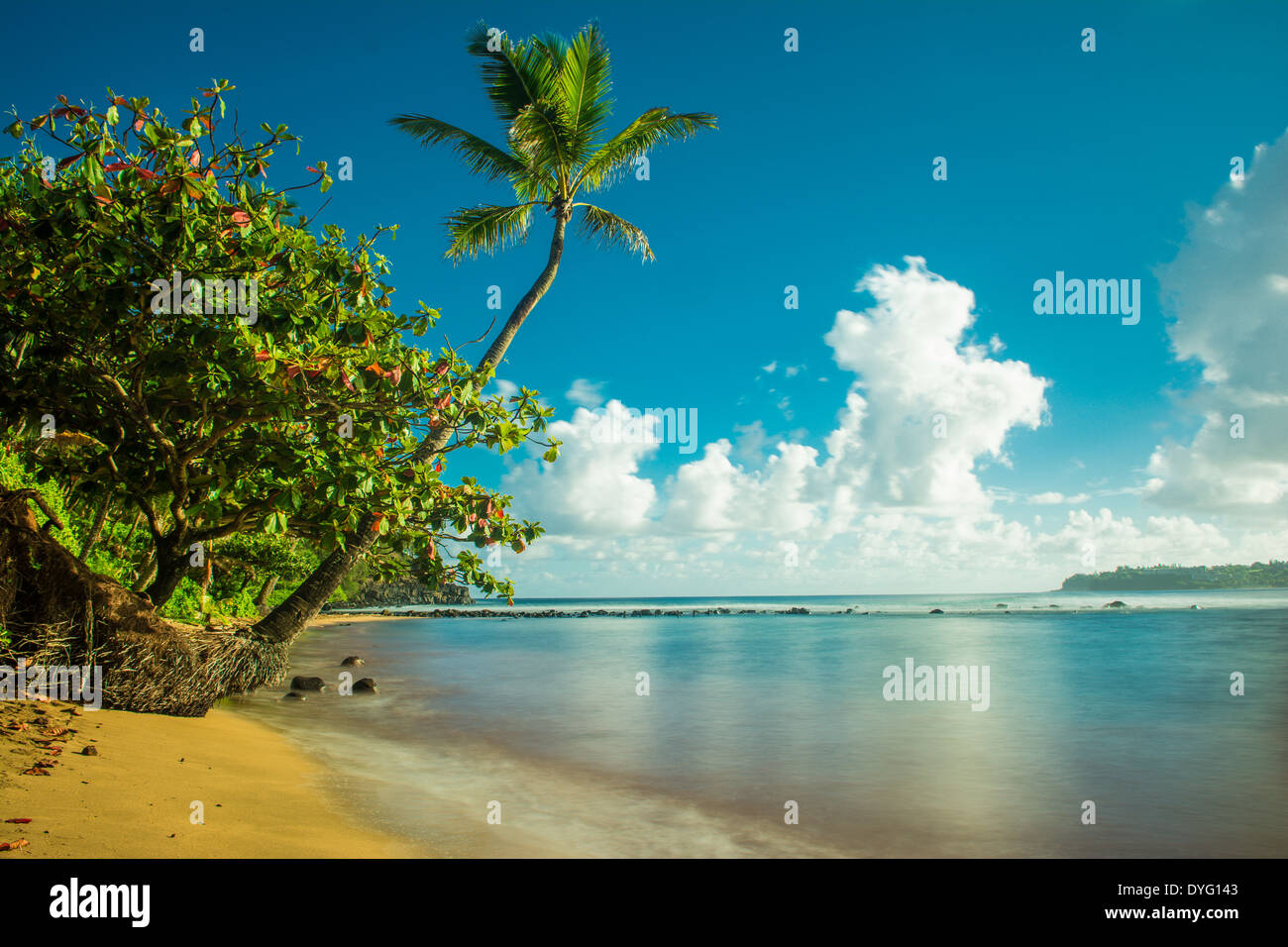 Hanalei bay beach hi-res stock photography and images - Alamy