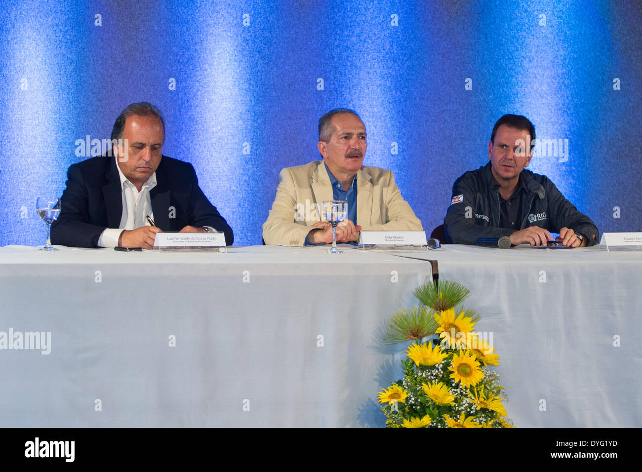 Rio De Janeiro, Brazil. 16th Apr, 2014. Brazilian minister of sports ...