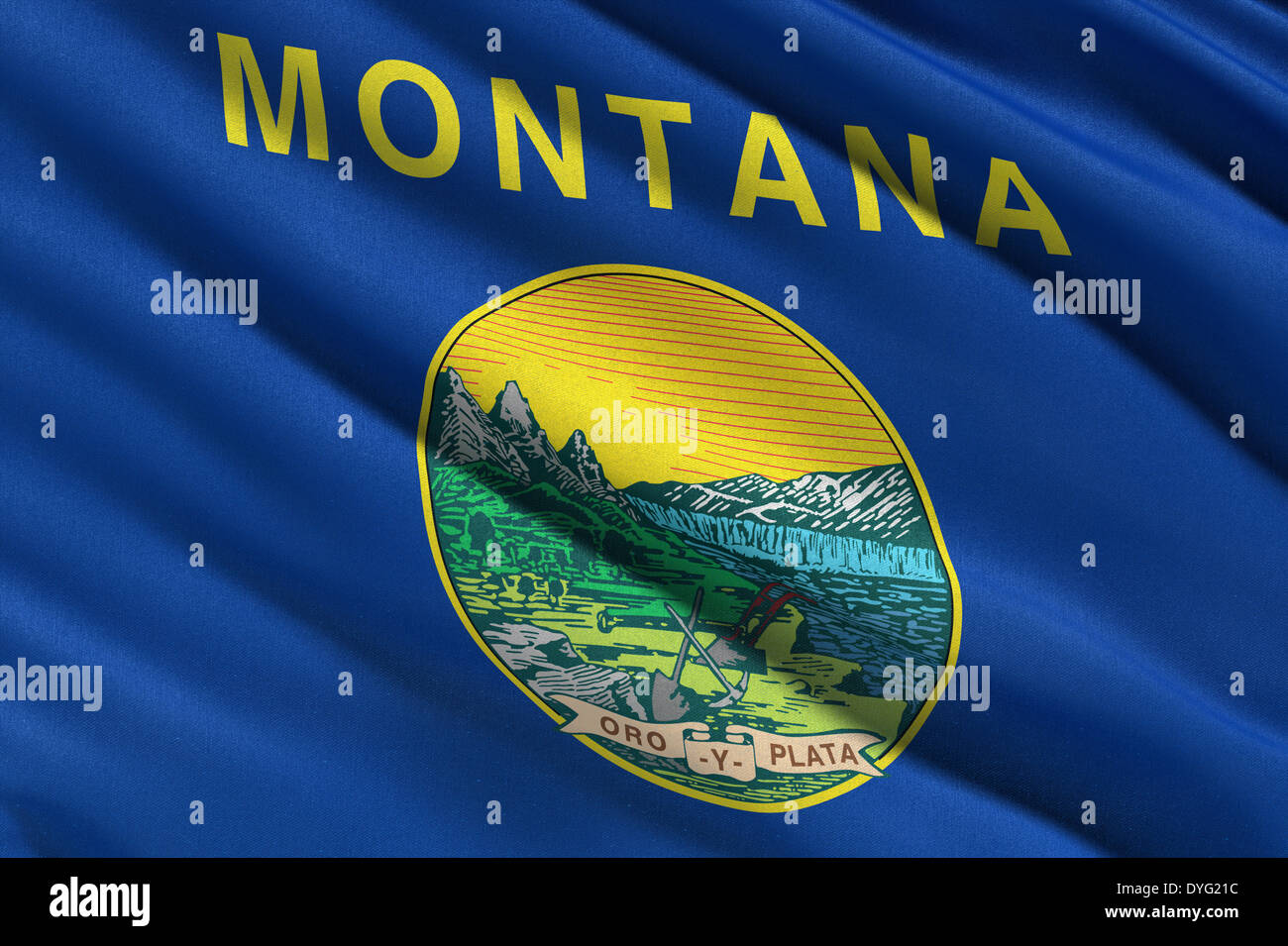 US state flag of Montana Stock Photo - Alamy