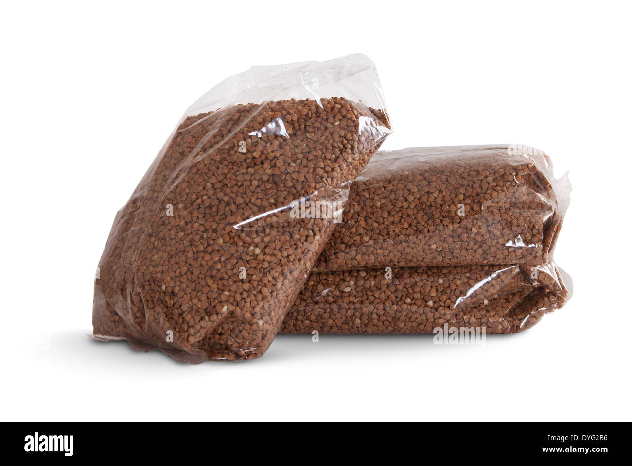 Buckwheat in a package on a white background Stock Photo - Alamy