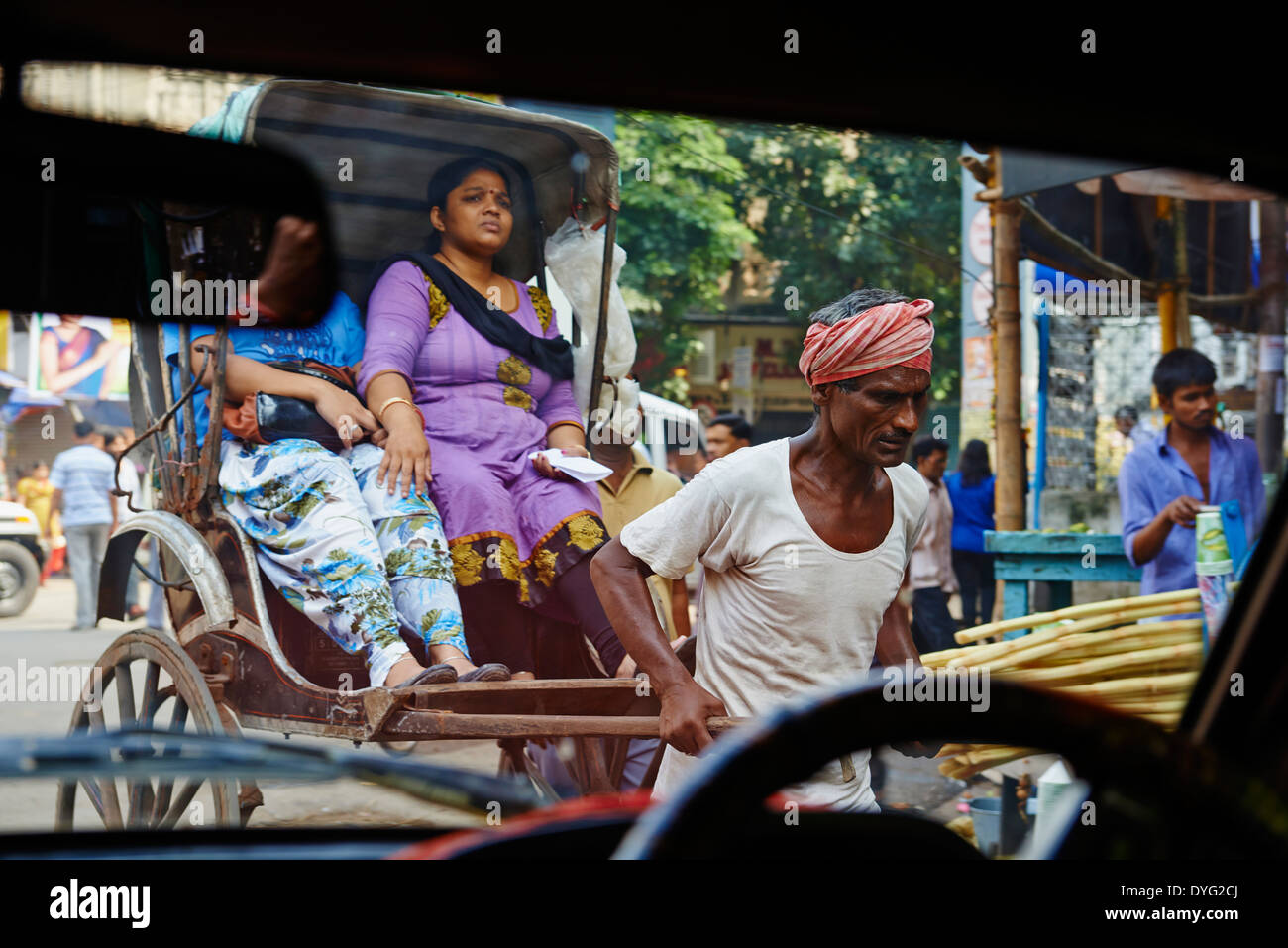 India, West Bengal, Kolkata, Calcutta, the last day of rickshaw of ...