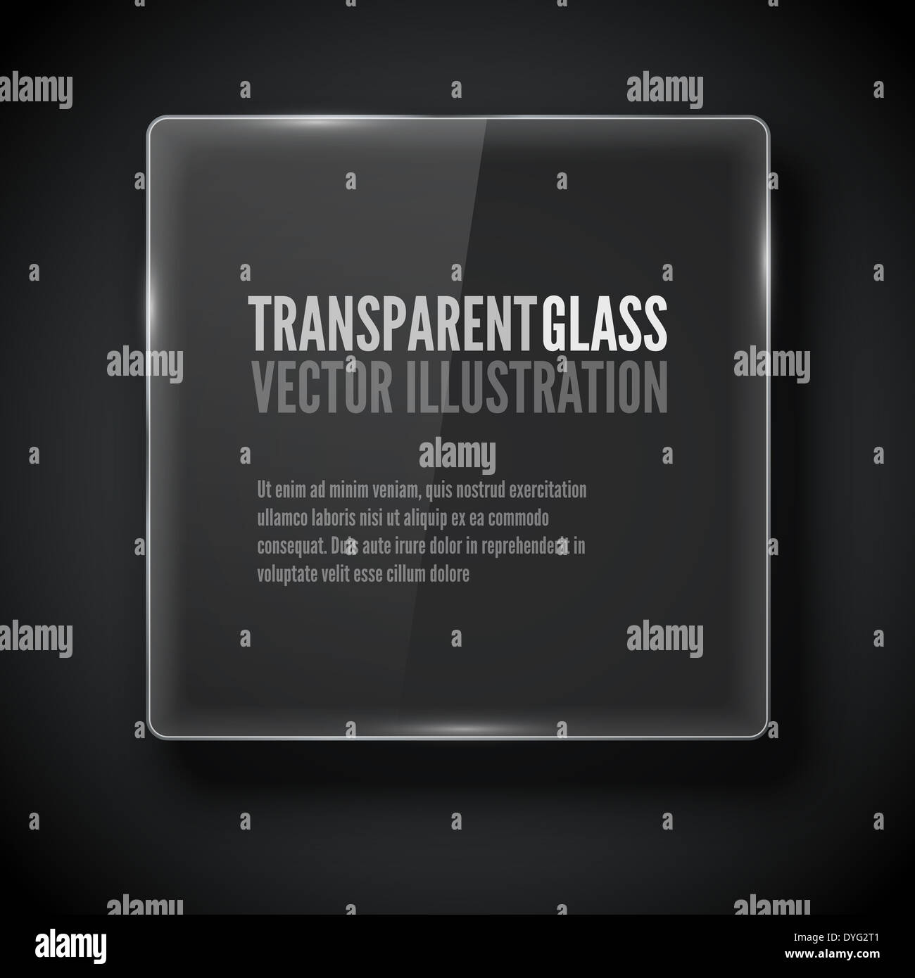 Vector glass frame Stock Photo - Alamy