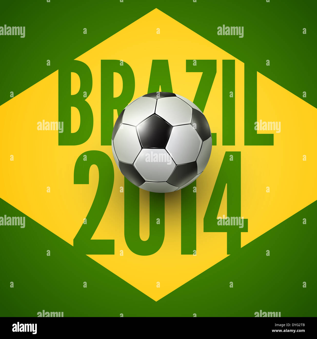 Soccer ball of Brazil 2014 Stock Photo - Alamy