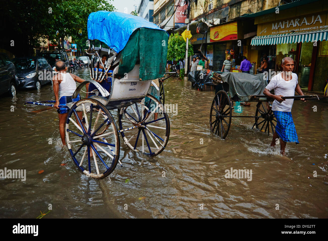 India, West Bengal, Kolkata, Calcutta, the last day of rickshaw of ...