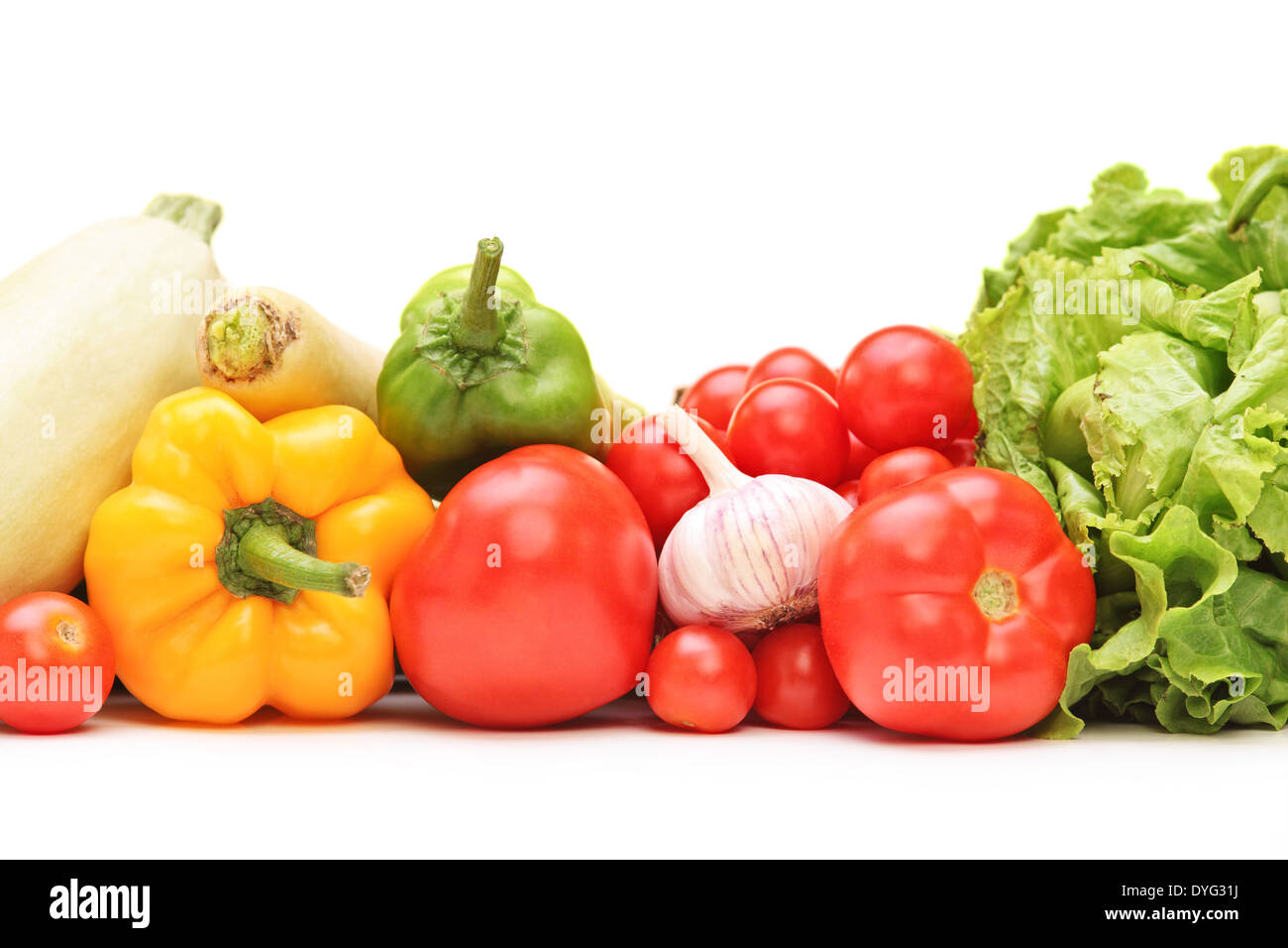 Studio shot of a table full of vegetables Stock Photo - Alamy